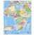 Stiefel Continental map Africa, political, with postcodes on a plate ...