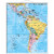 Stiefel Continental map Central and South America political (97 x 119 cm)