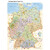 GeoMetro Map Deutschland politisch mit Postleitzahlen PLZ XL (100 x 140 cm)
