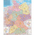Stiefel Germany, political map of postcodes (100 cm x 140 cm)