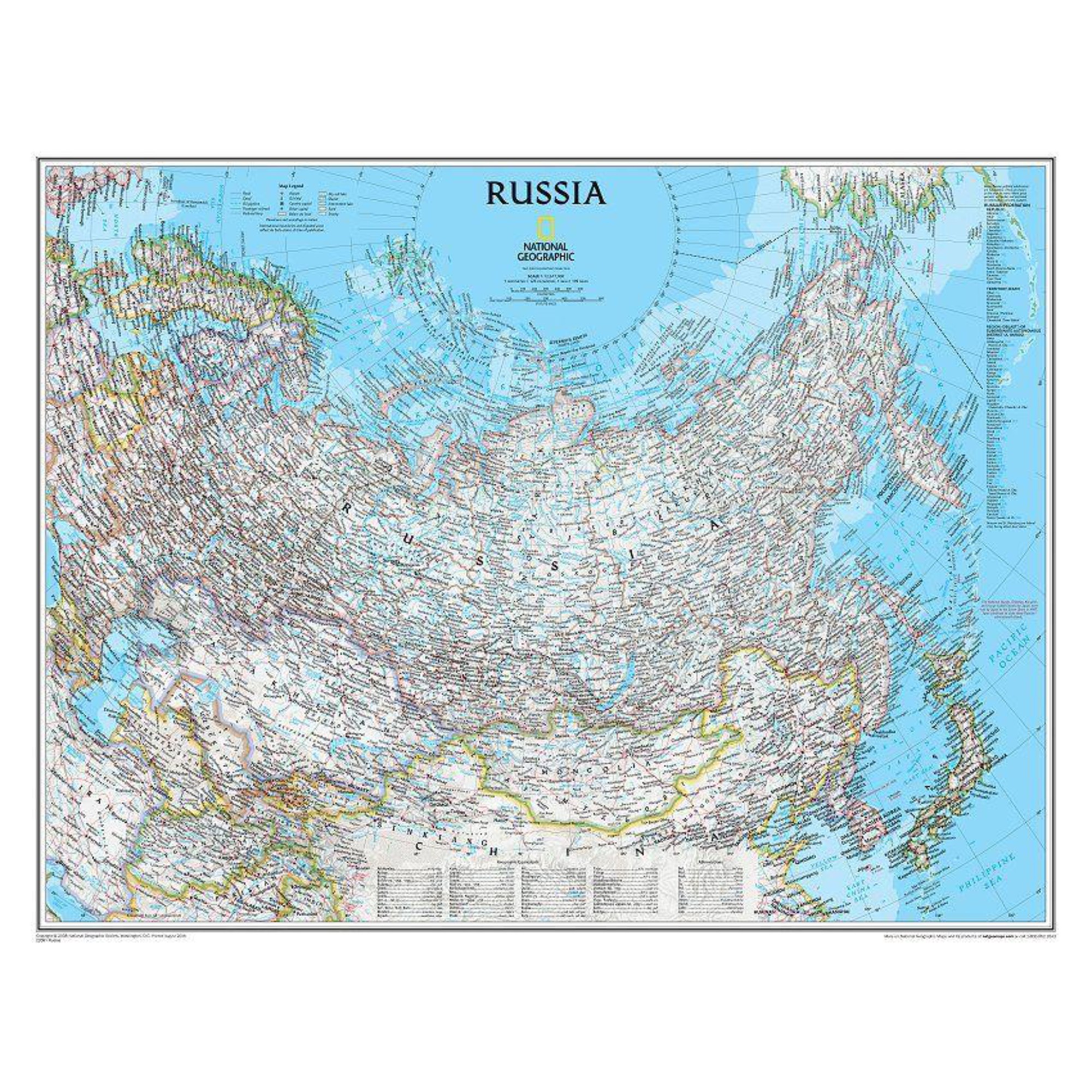 National Geographic Map Russia politically
