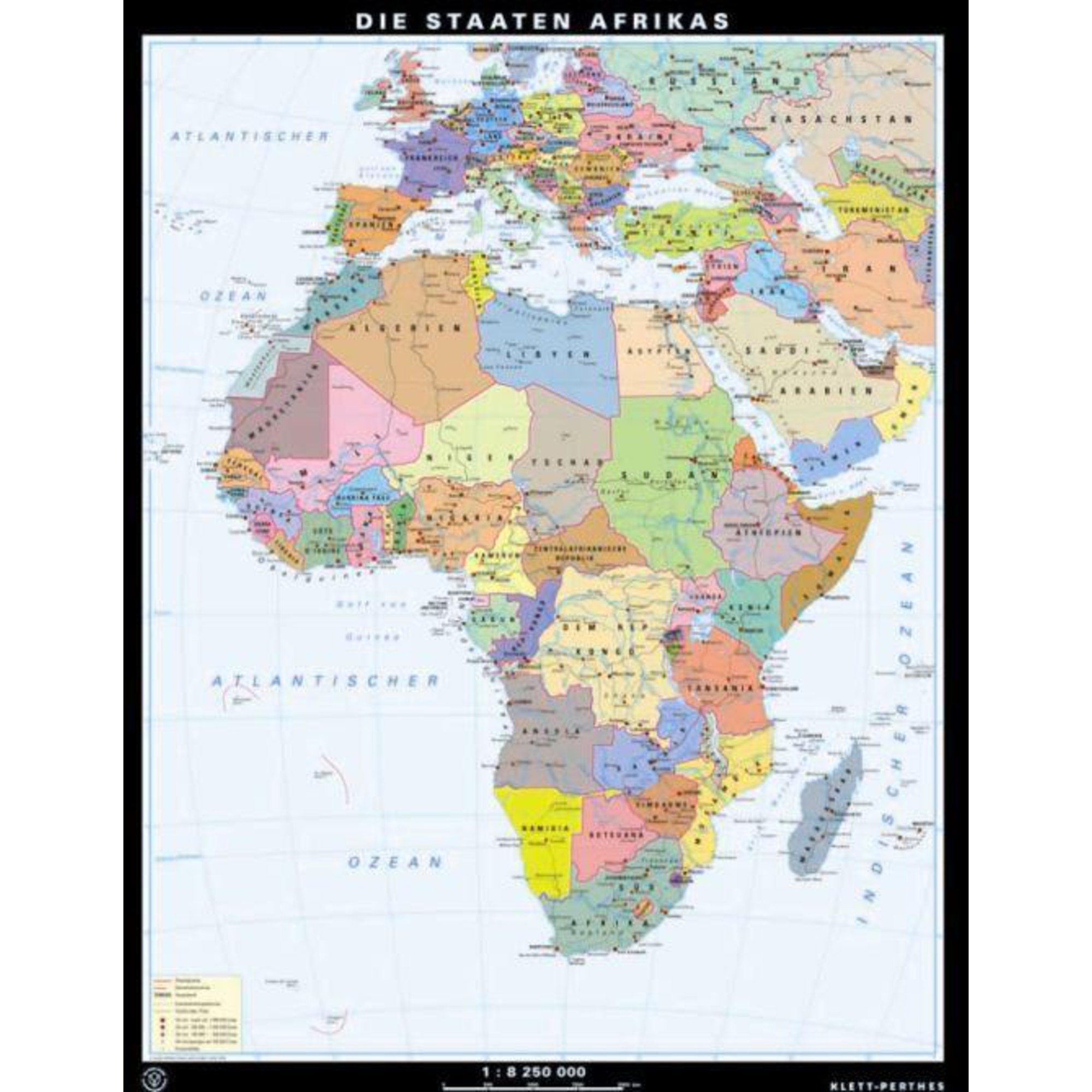 Klett-Perthes Verlag Continental map Afrika physical / political (ABW ...