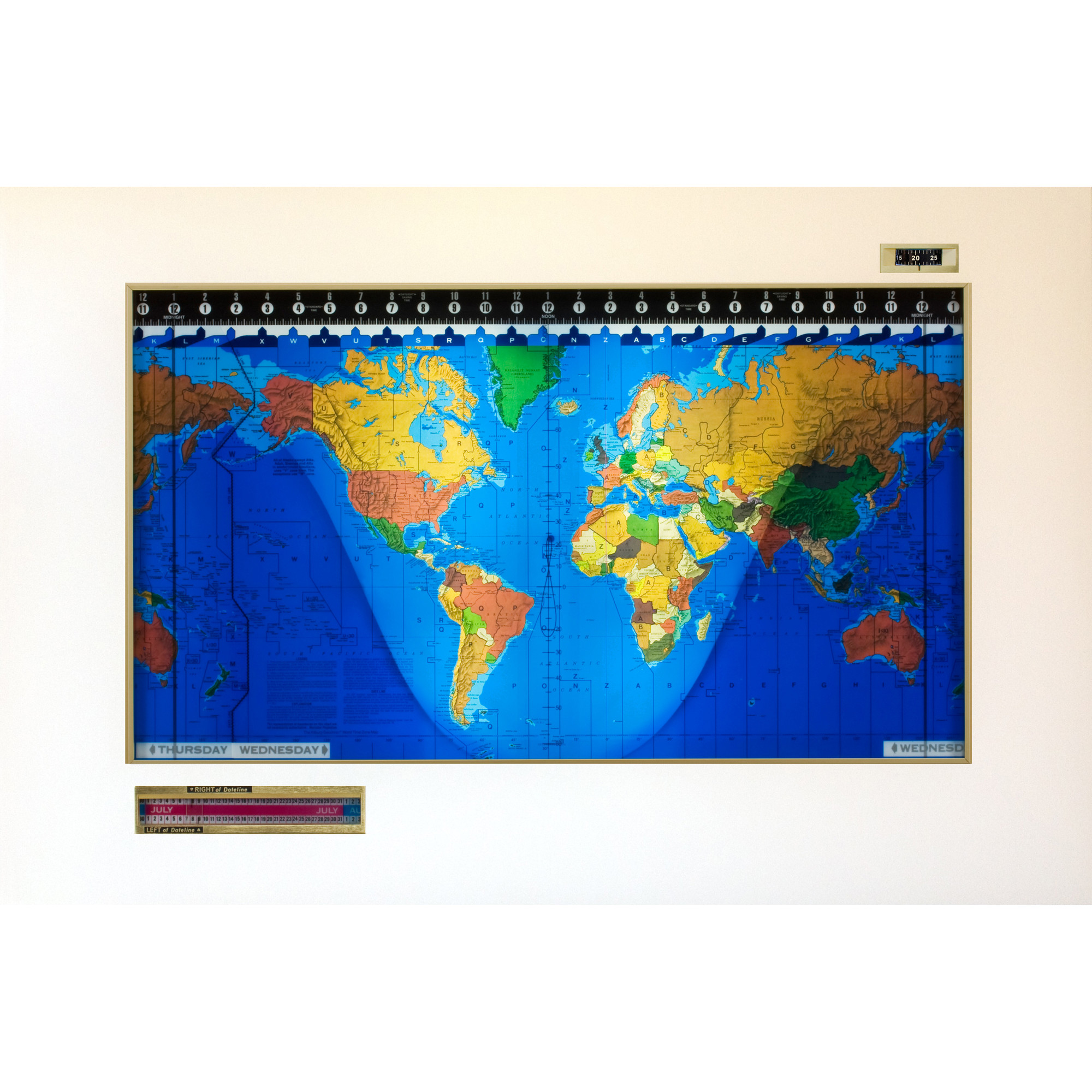 Geochron Original Kilburg world map in alder real wood veneer with ...