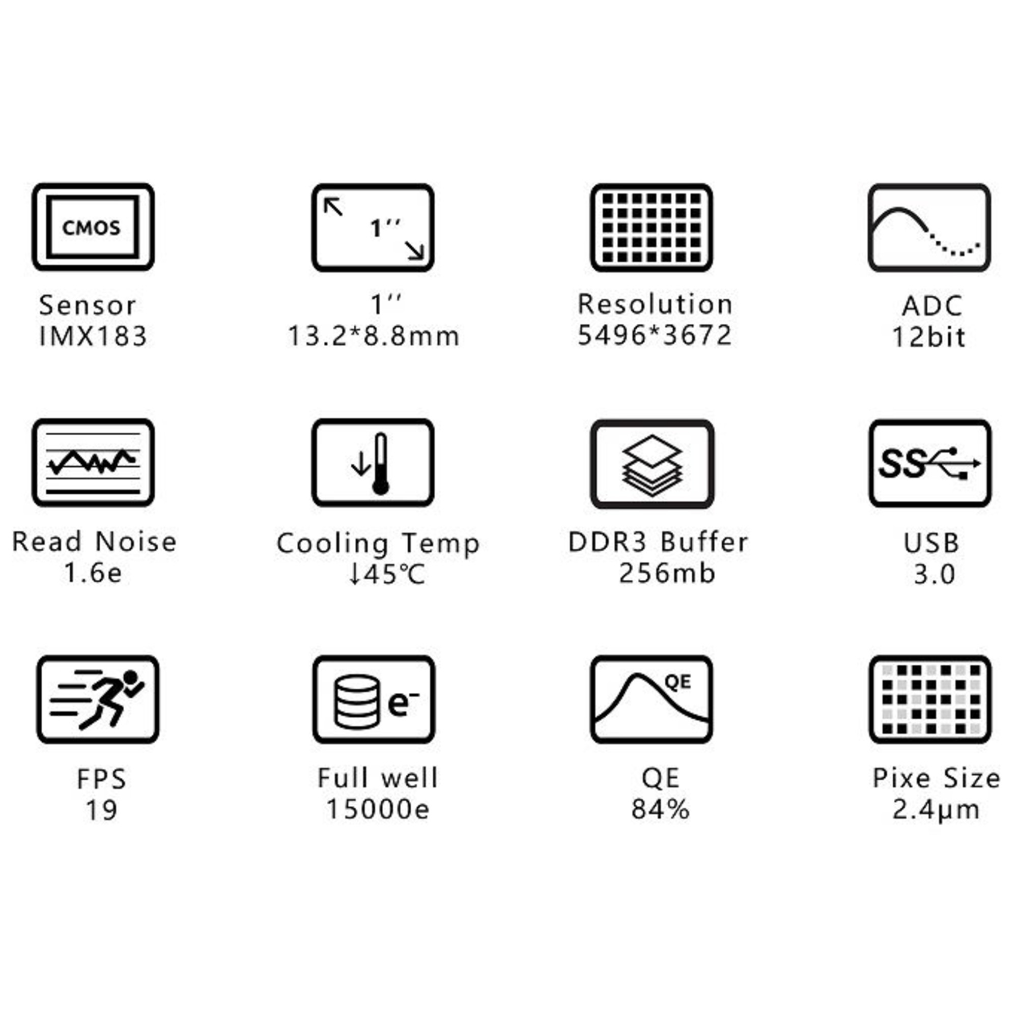 ZWO Camera ASI 183 MM Pro Mono