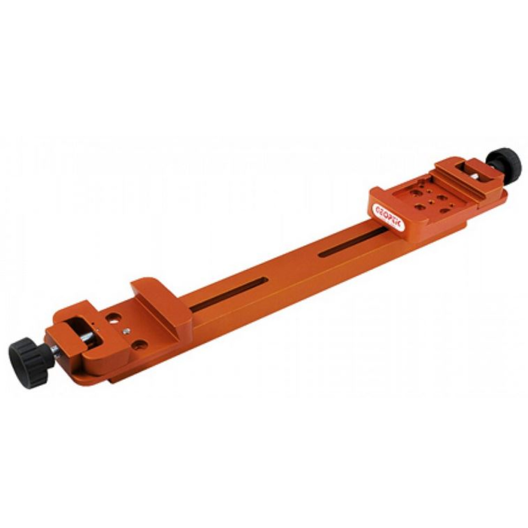 Geoptik Vixen/Losmandy-style prism rail with two saddle plates