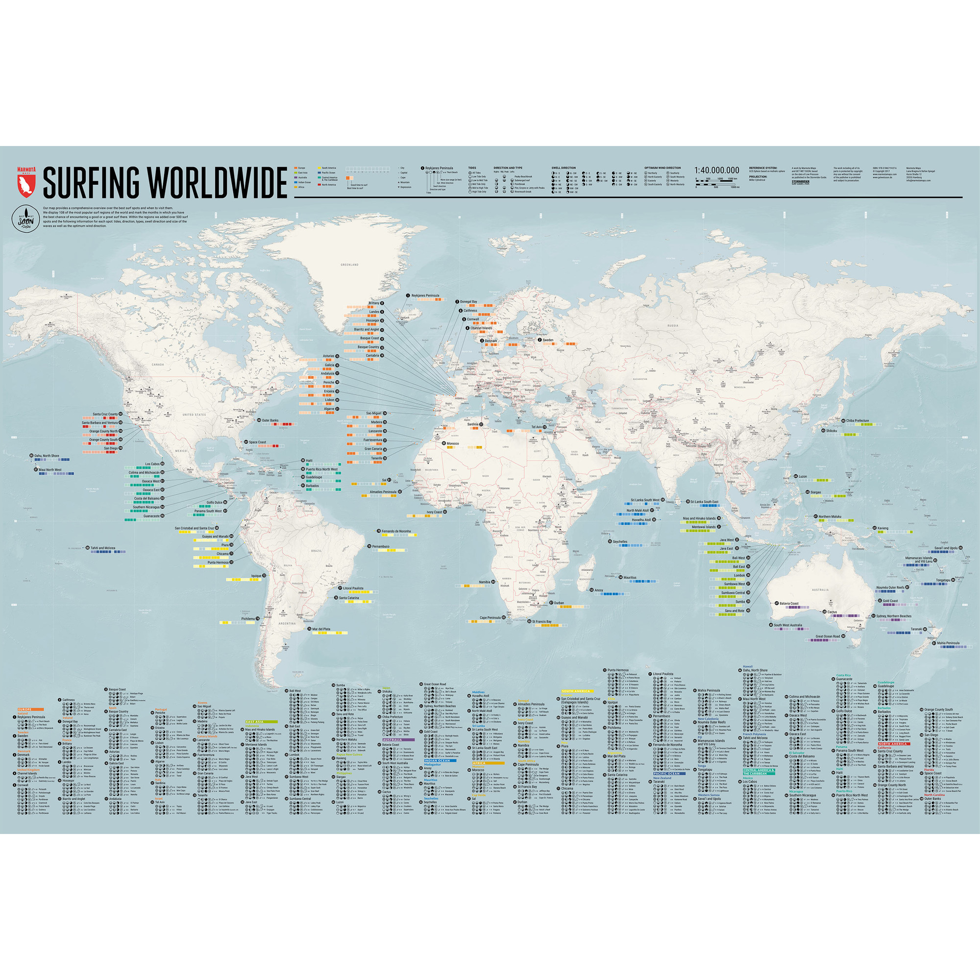 Marmota Maps World map: Surfing Worldwide (in English)