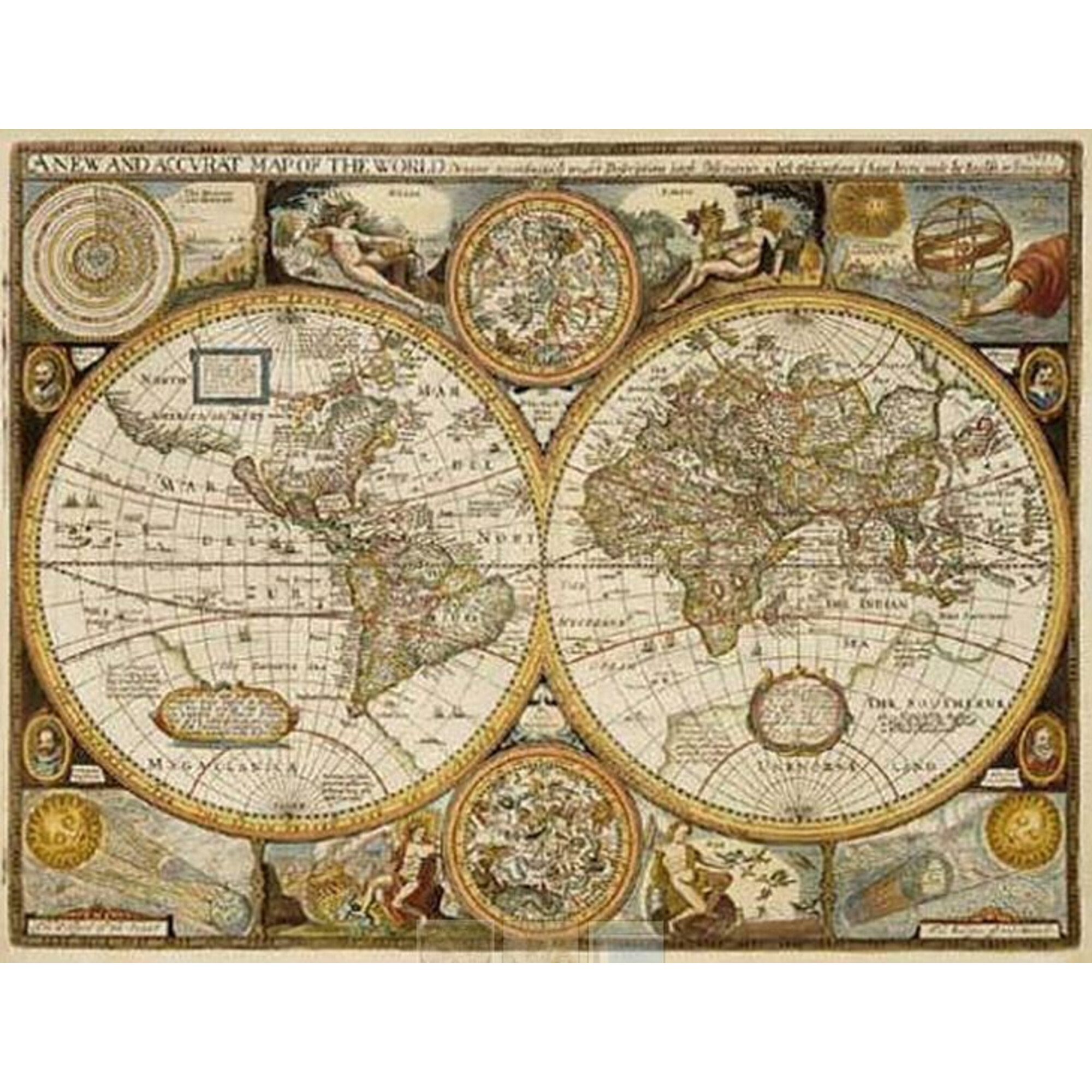 freytag & berndt World map Antique John Speed 1651 (91 x 69 cm)