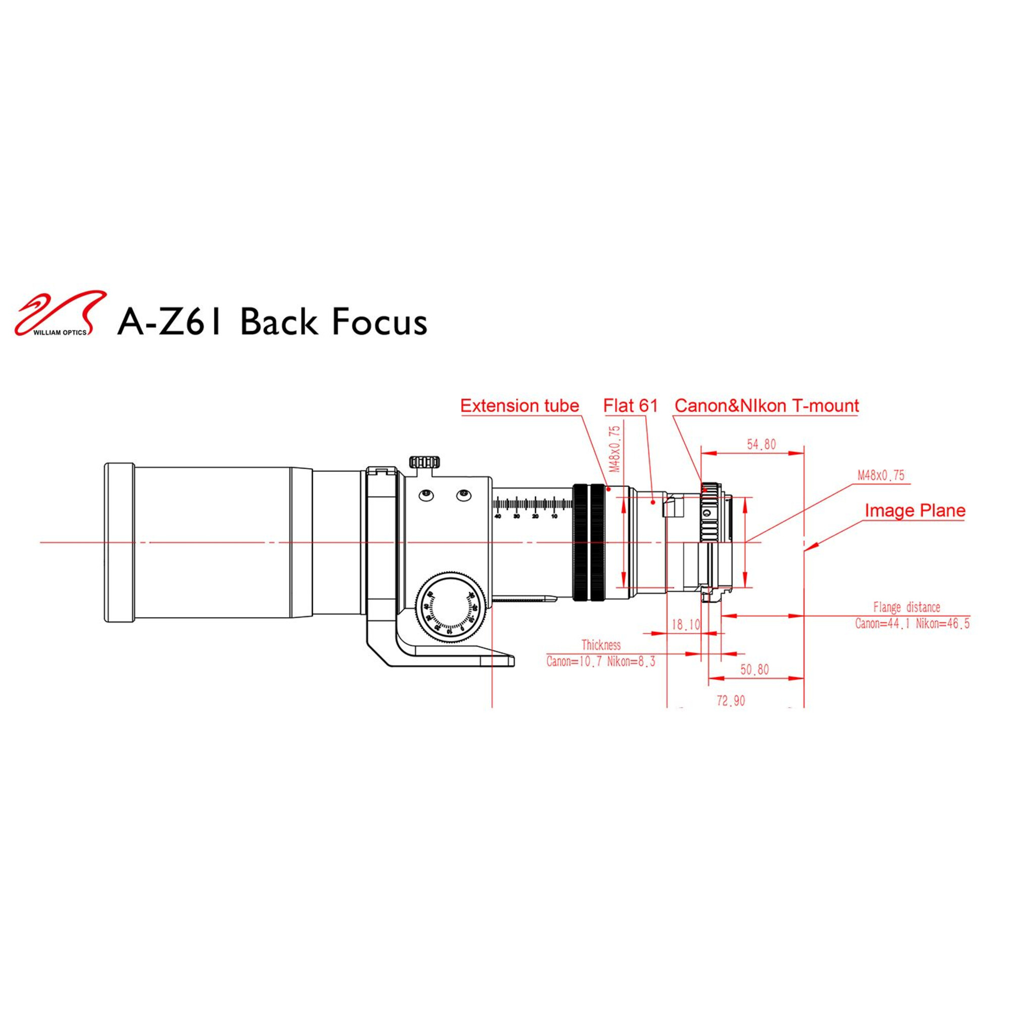 William Optics Apochromatic refractor AP 61/360 ZenithStar ZS61 II OTA