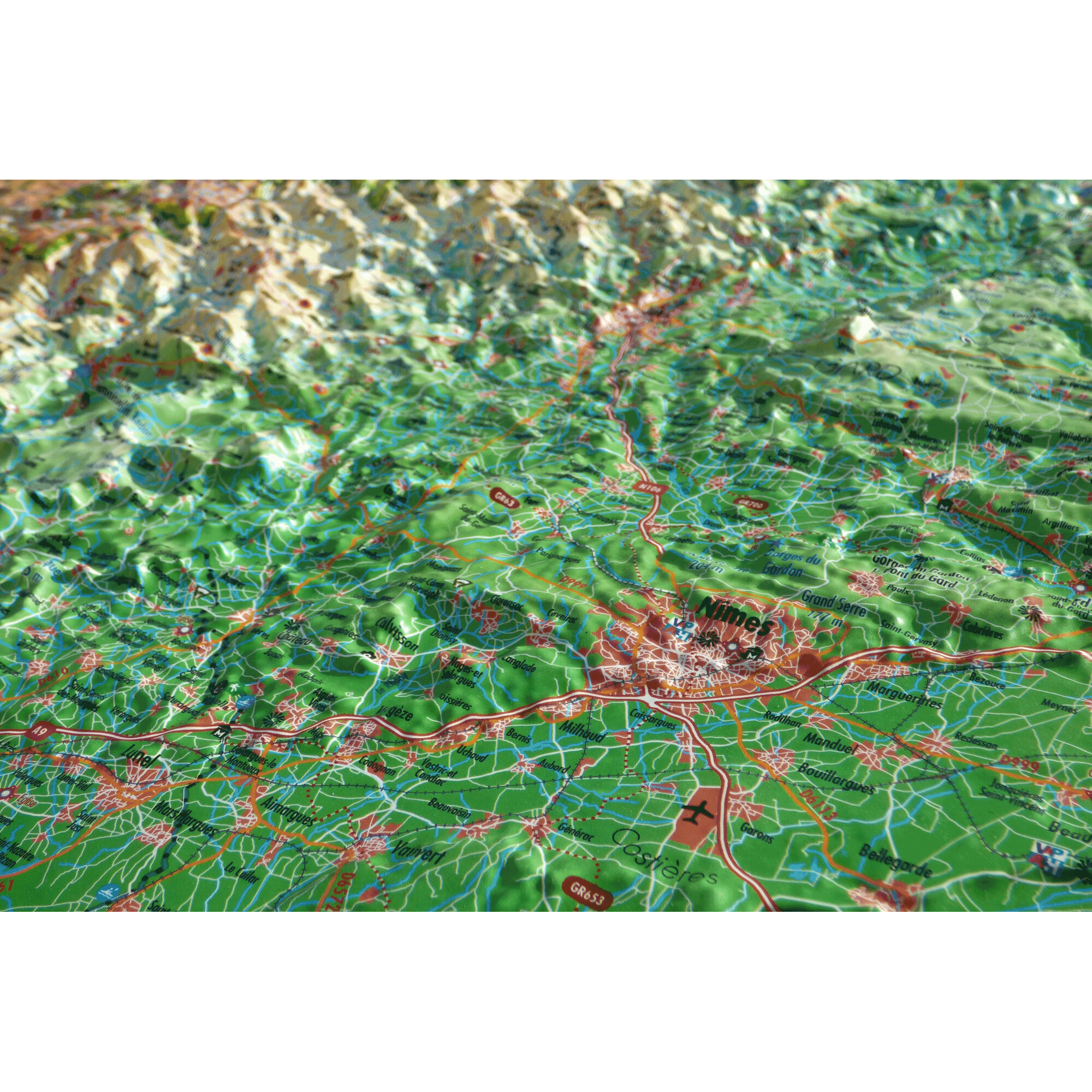 3Dmap Regional map Le Gard