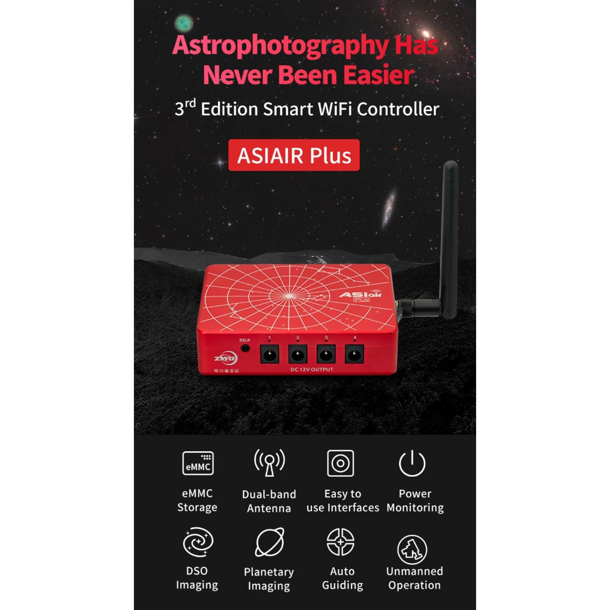 ZWO ASIAIR PLUS (256GB) Astrophotography-Computer
