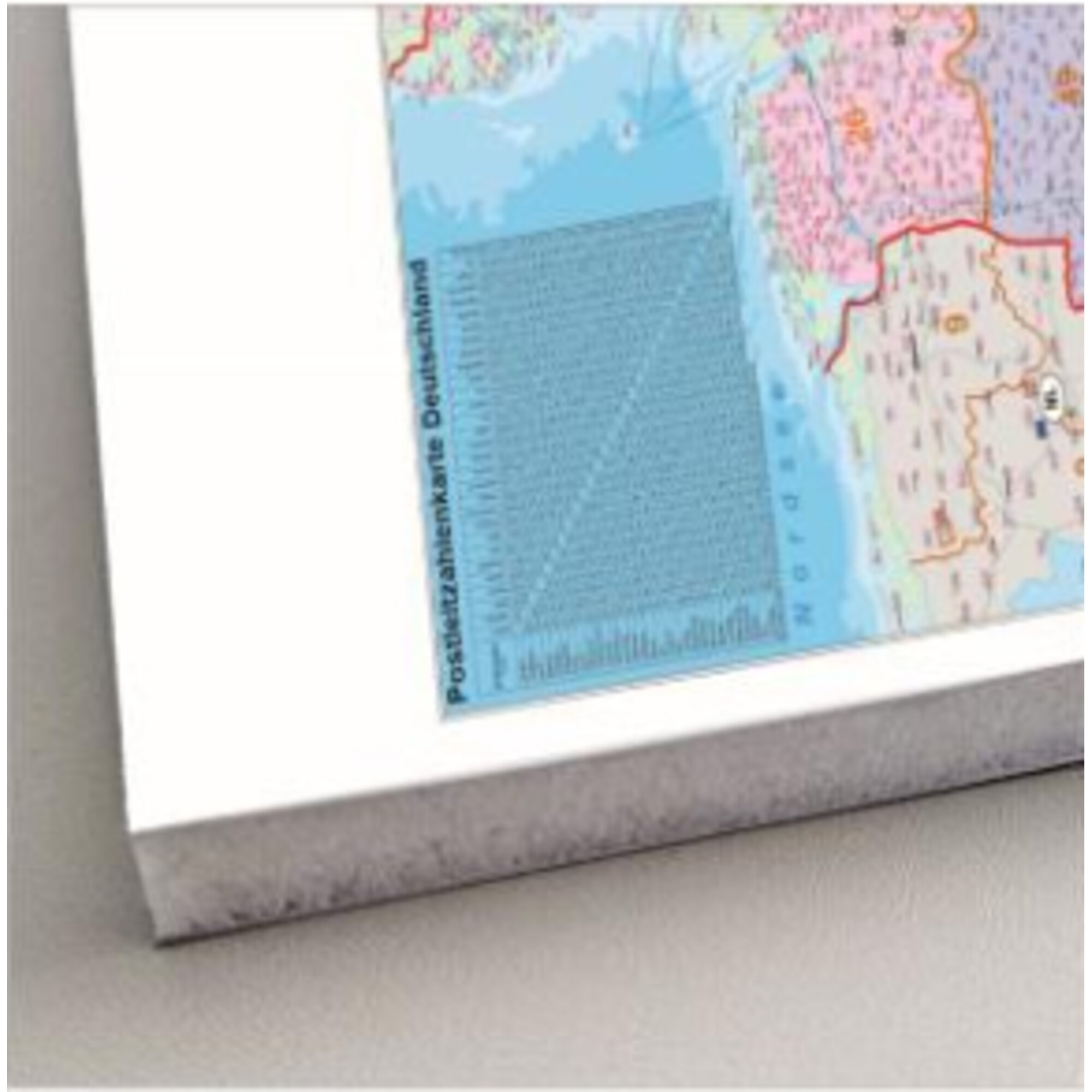 Stiefel Germany, political map of postcodes (100 cm x 140 cm)